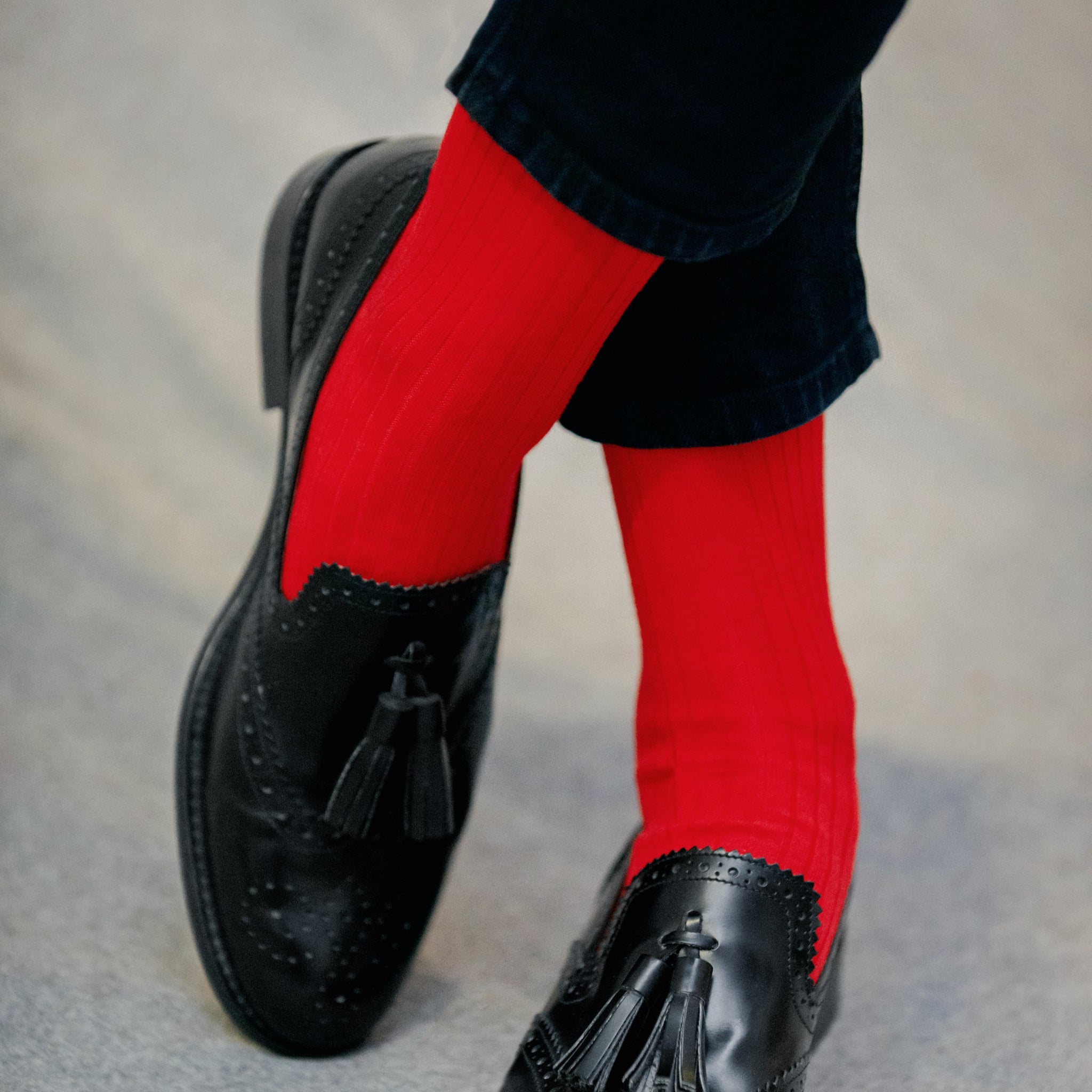 Red knee-high socks - 80% Merino wool - Gammarelli – Mes Chaussettes Rouges